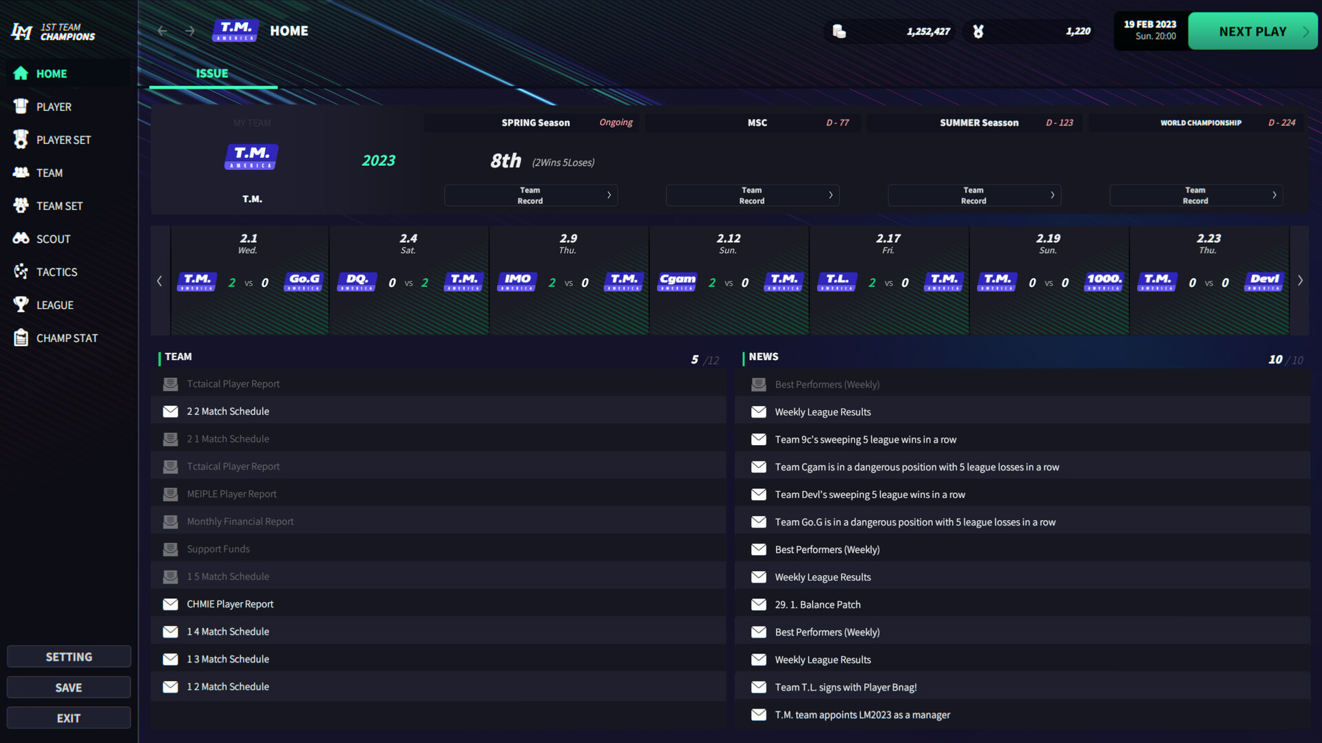 League Manager 2023 on Steam