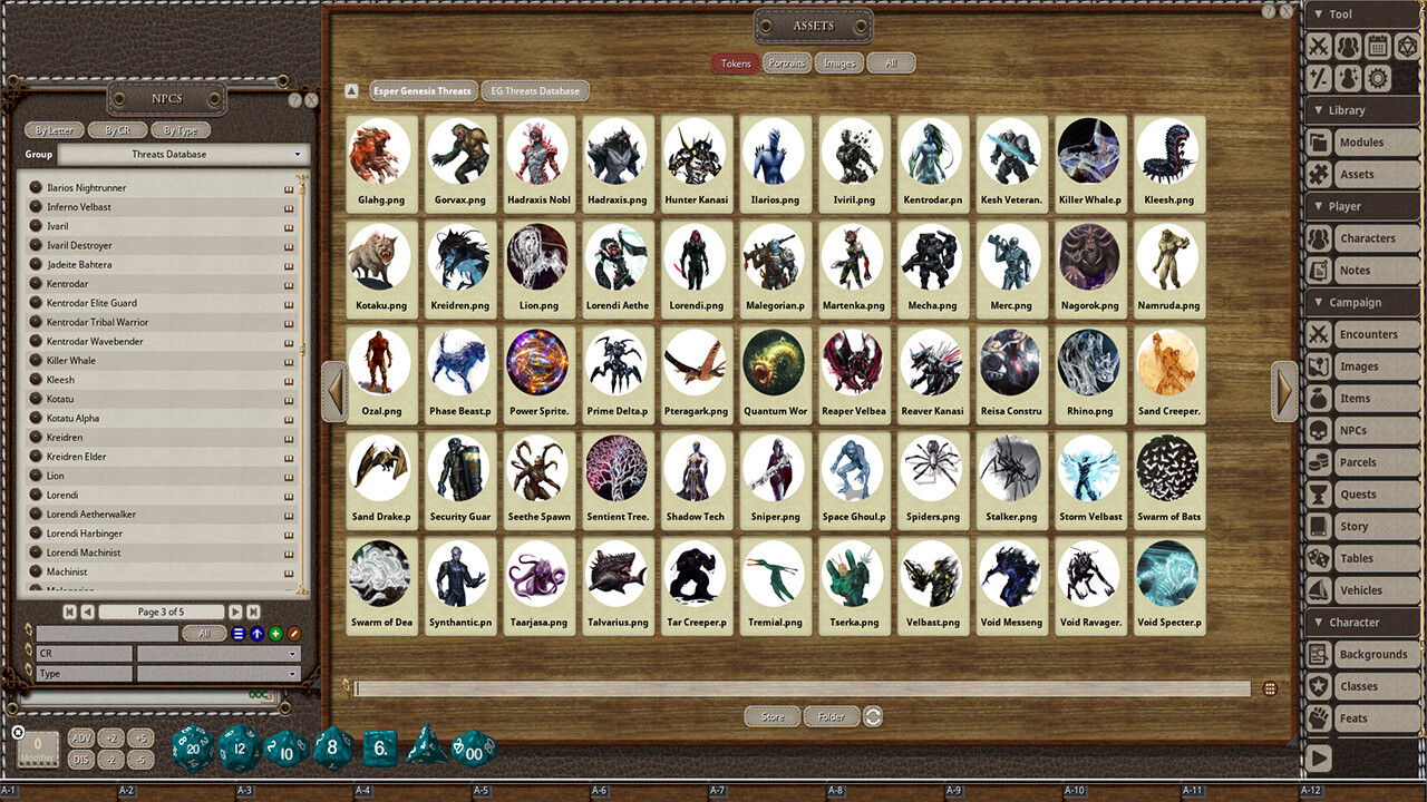 Fantasy Grounds - Esper Genesis 5E Threats Database on Steam