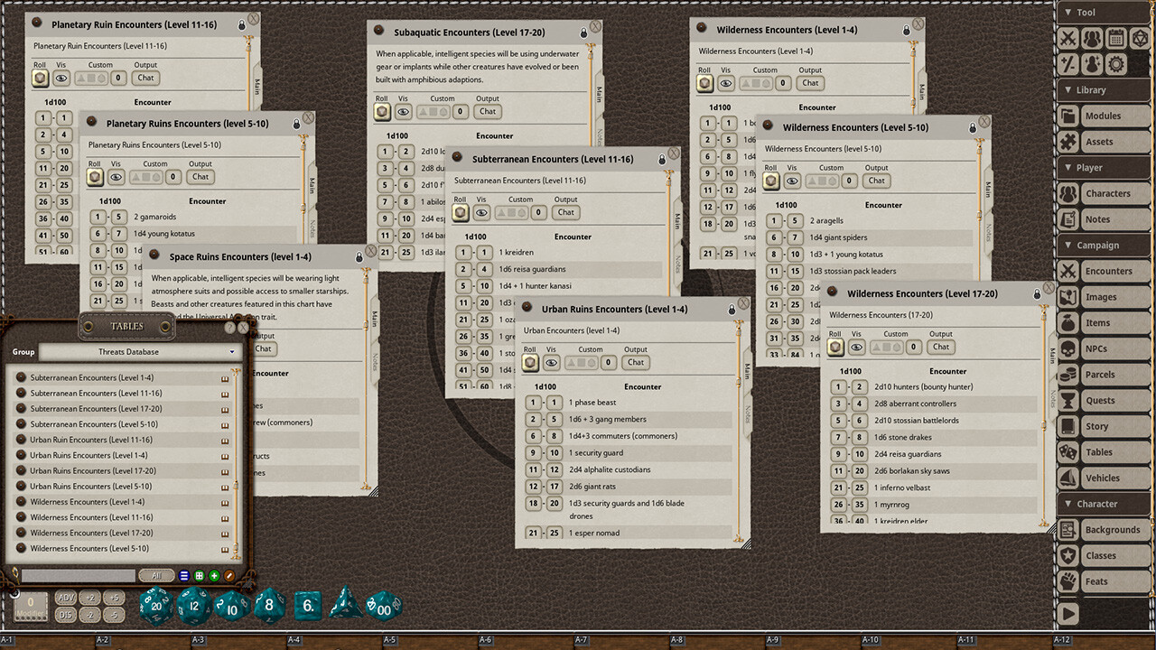 Fantasy Grounds - Esper Genesis 5E Threats Database Screenshots · SteamDB