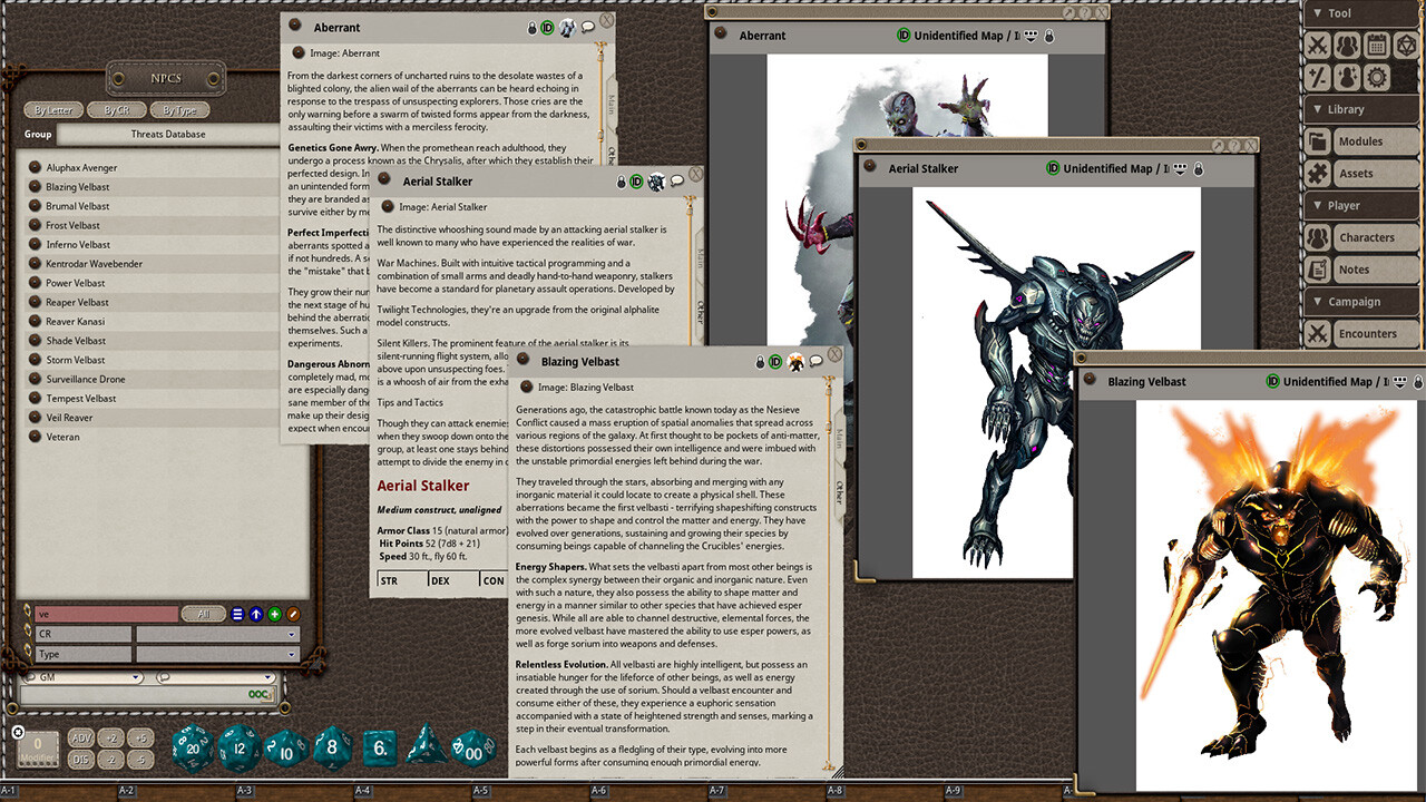 Fantasy Grounds - Esper Genesis 5E Threats Database on Steam