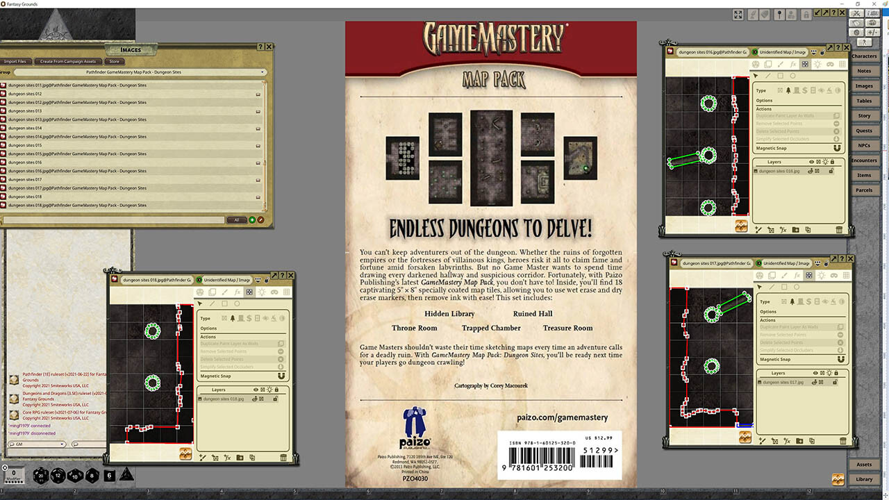 Fantasy Grounds - Pathfinder RPG - GameMastery Map Pack: Dungeon Sites ...