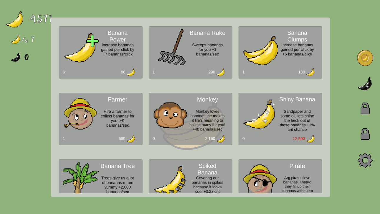 Banana Clicker Screenshots · SteamDB