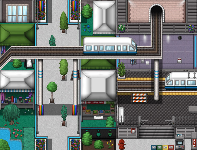 RPG Maker MZ - Sci-Fi and Modern Tileset - Exterior on Steam