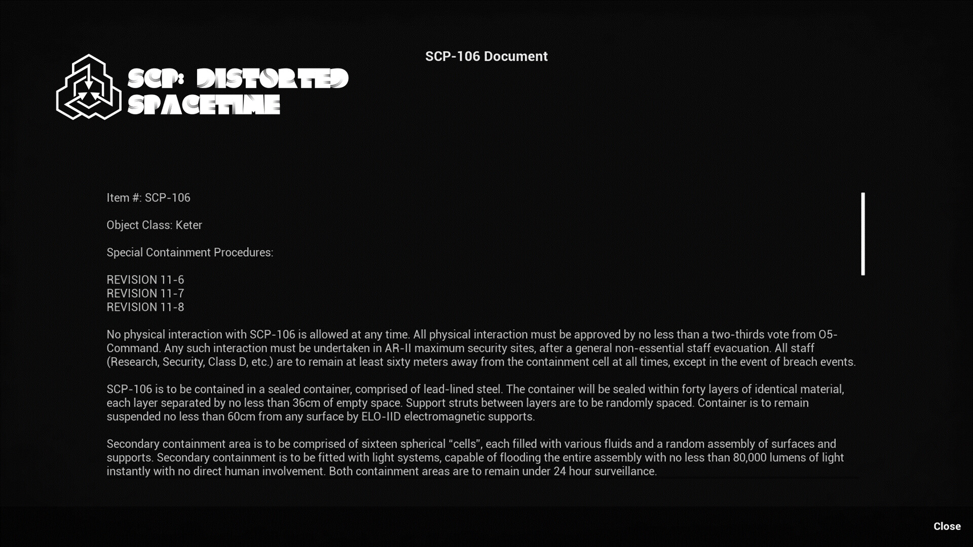 SCP: Distorted Spacetime on Steam
