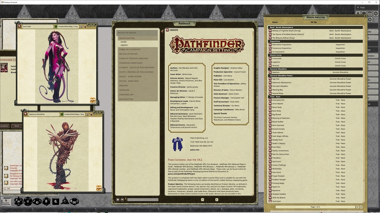 Fantasy Grounds - Pathfinder RPG - Pathfinder Player Companion: Blood ...