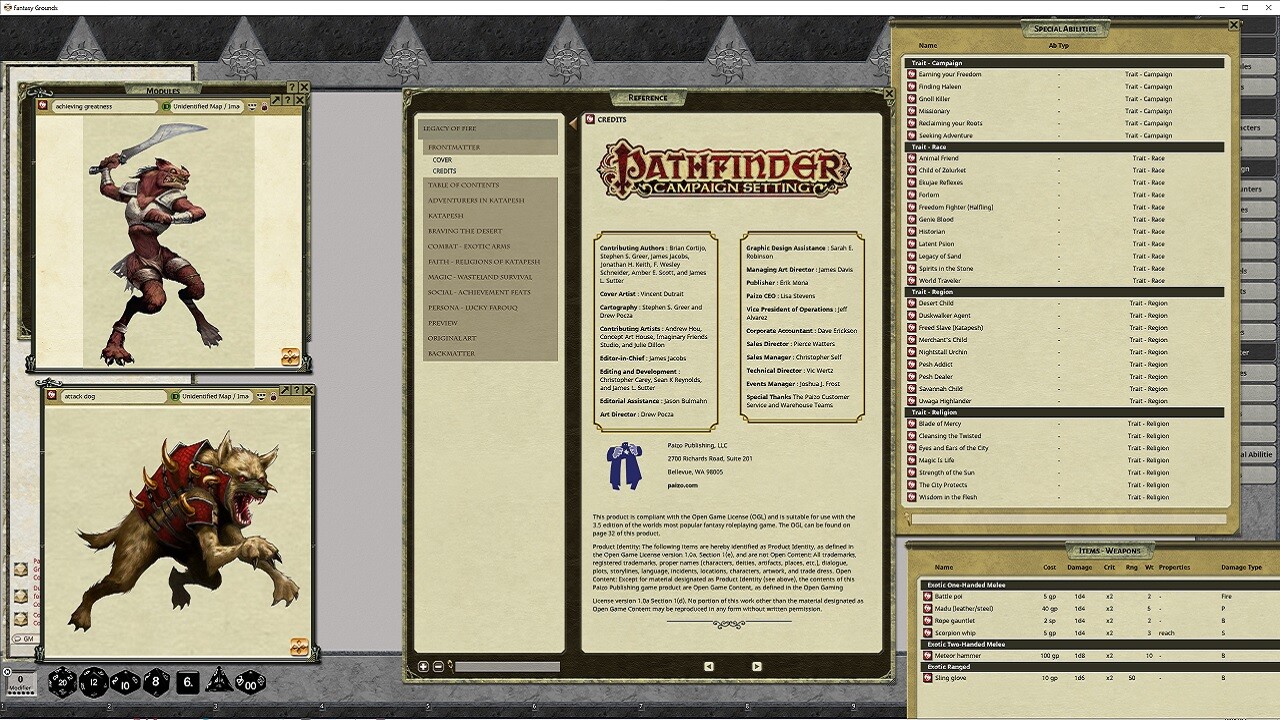 Fantasy Grounds - Pathfinder RPG - Pathfinder Companion Legacy of Fire ...
