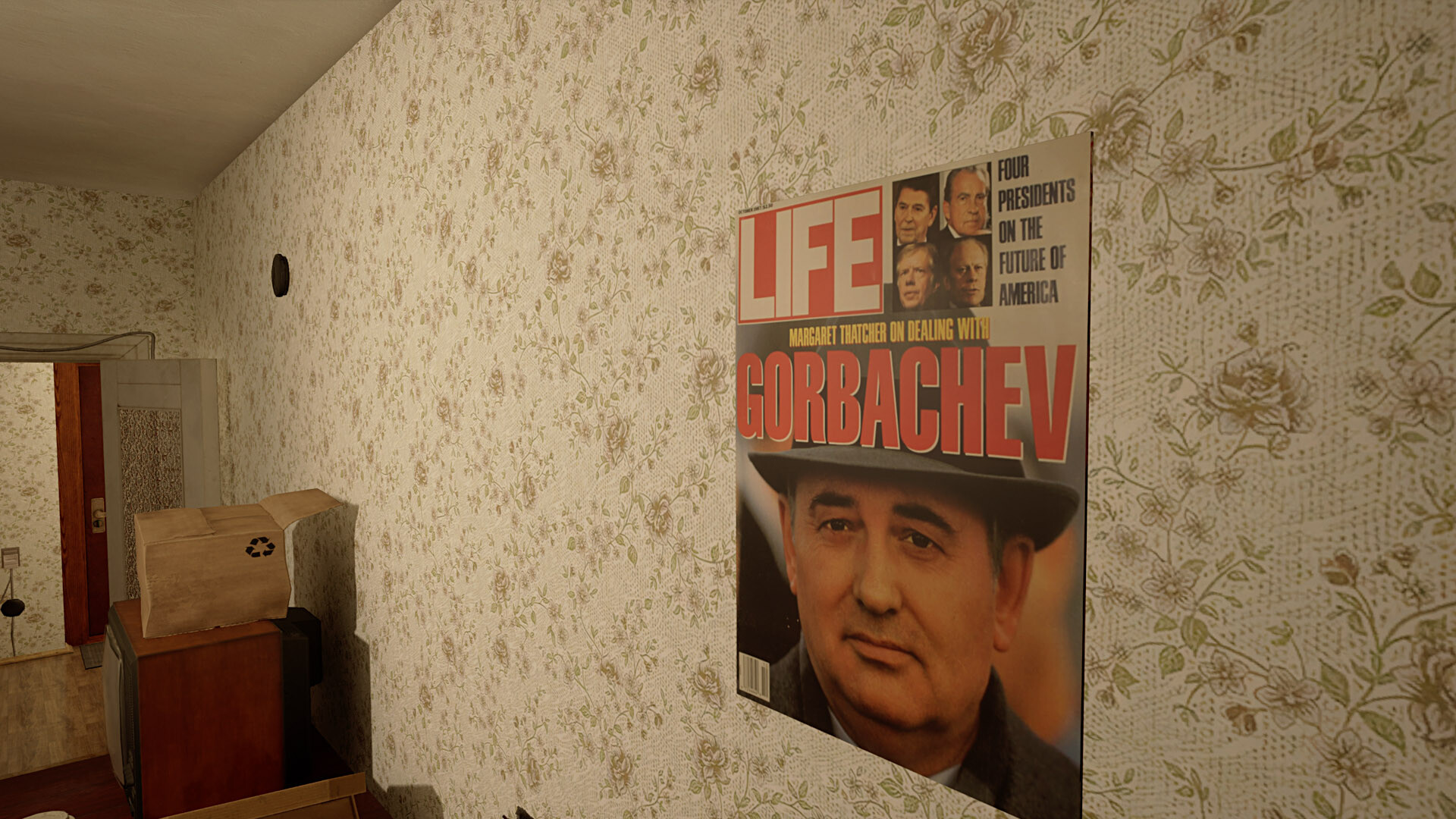 Russian Train Trip 3 - Gorbachev's posters in the apartment on Steam