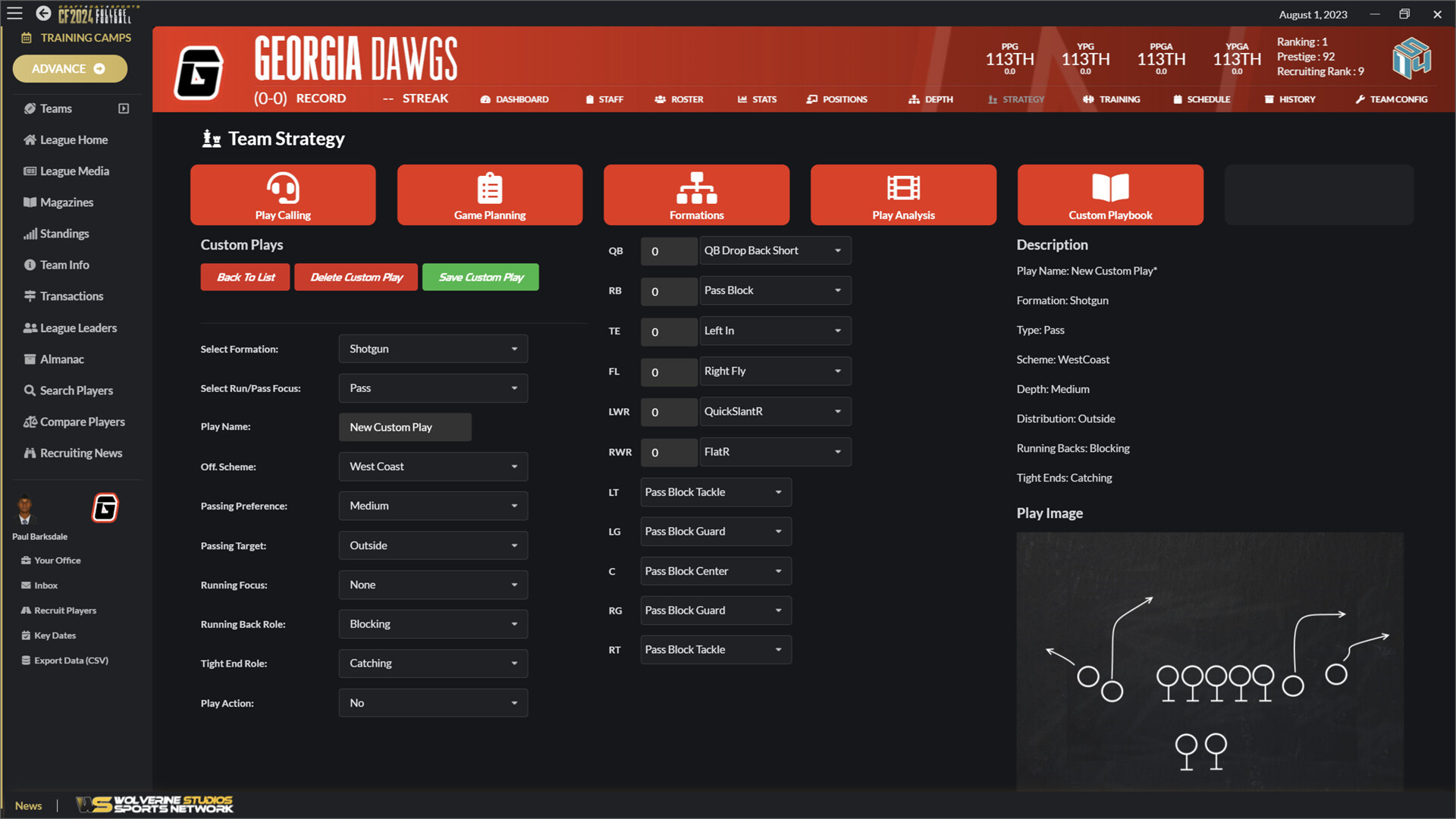 Draft Day Sports: College Football 2024 on Steam