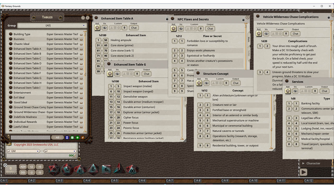 Fantasy Grounds - Esper Genesis 5E Master Technician's Guide on Steam