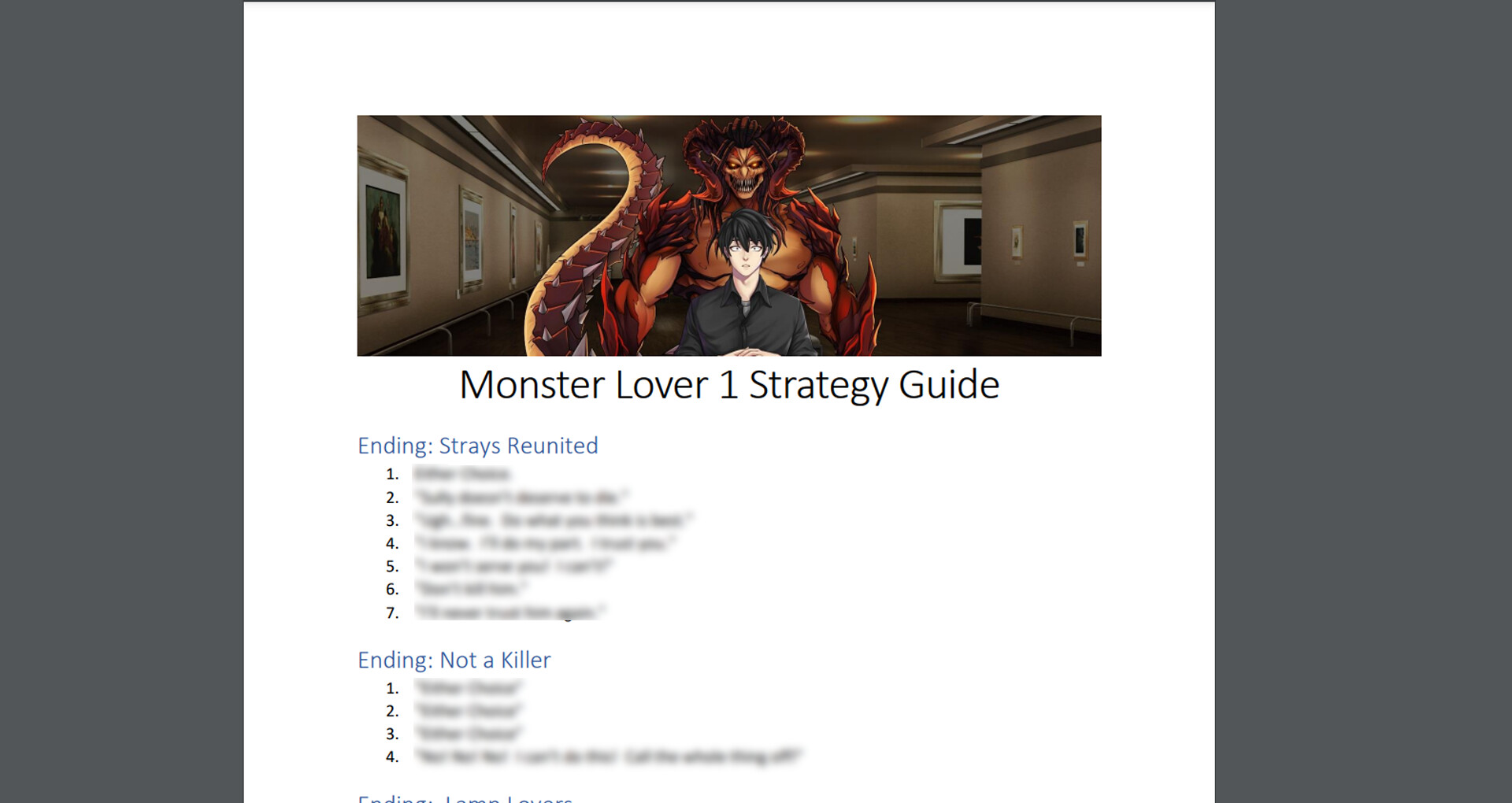 Monster Lover 1: Strategy Guide on Steam