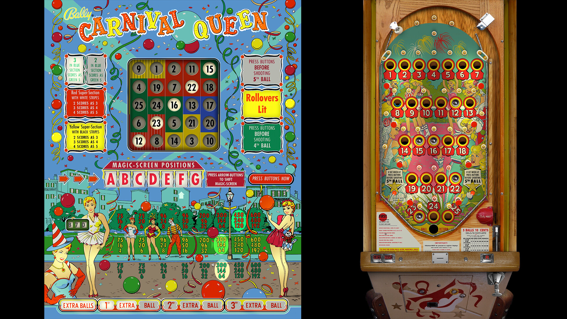 Bingo Pinball Gameroom - Bally Carnival Queen on Steam