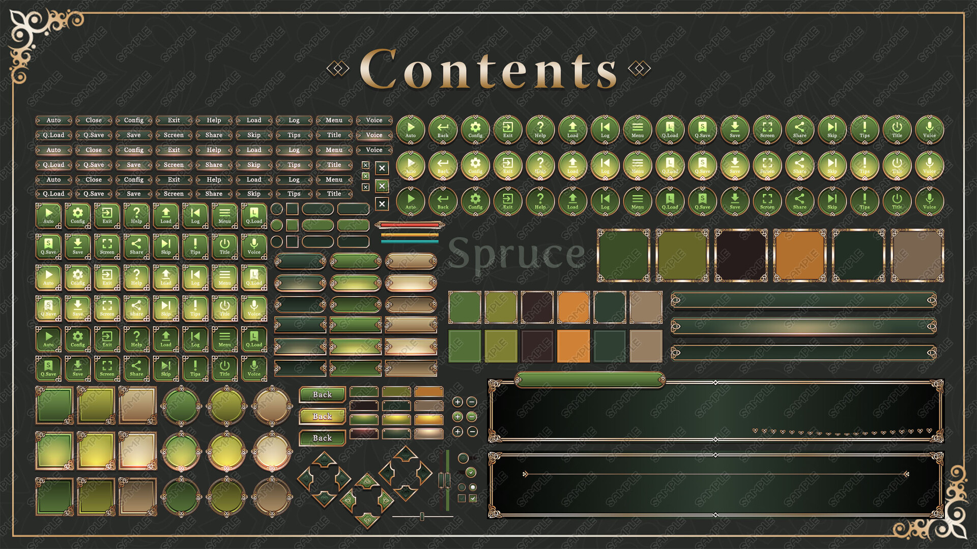 Tyrano Builder - Visual Novel GUI Pack #4 Color-Spruce [kopanda UI] on ...