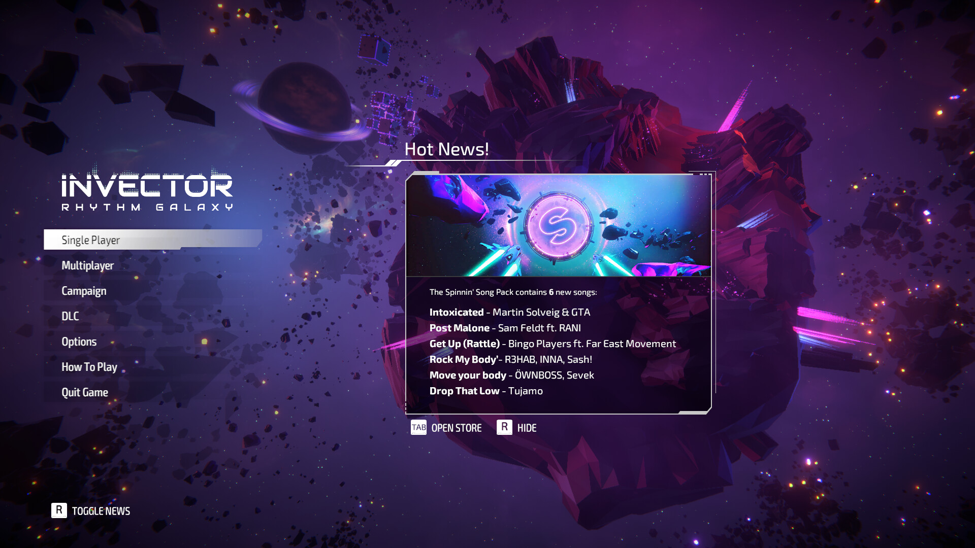 Invector: Rhythm Galaxy - Spinnin' Song Pack on Steam