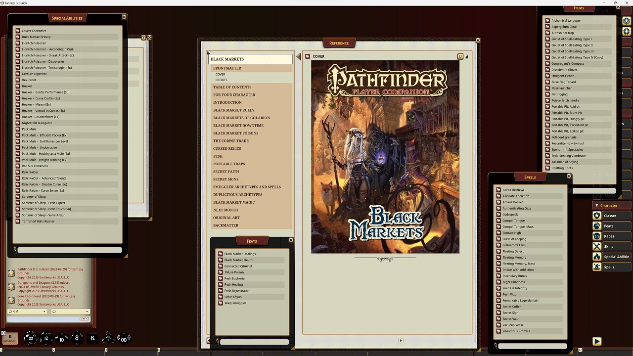 Fantasy Grounds - Pathfinder RPG - Pathfinder Companion: Black Markets ...