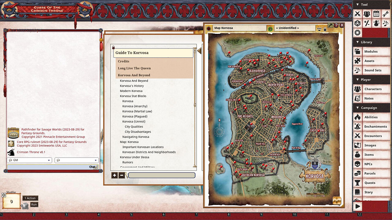 Fantasy Grounds - Pathfinder(R) for Savage Worlds: Guide to Korvosa on ...