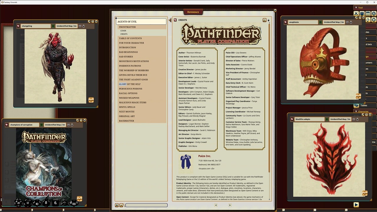 Fantasy Grounds - Pathfinder RPG - Pathfinder Companion: Agents of Evil ...