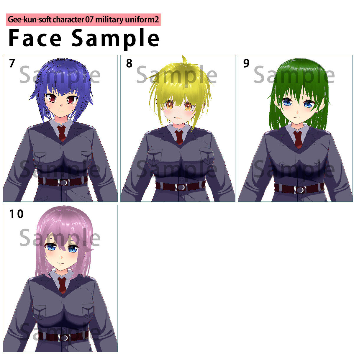 RPG Maker 3D Character Converter - Gee-kun-soft character 07 military ...