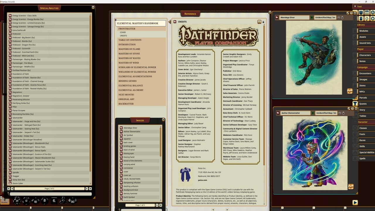 Fantasy Grounds - Pathfinder RPG - Pathfinder Companion: Elemental ...