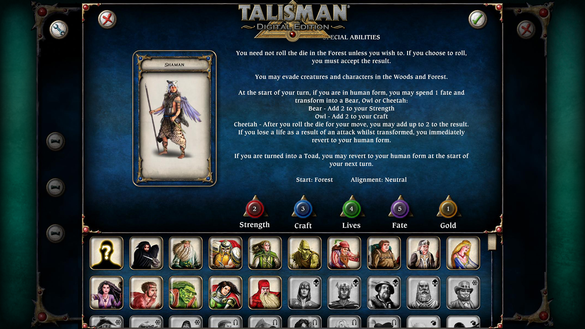Talisman Character - Shaman on Steam