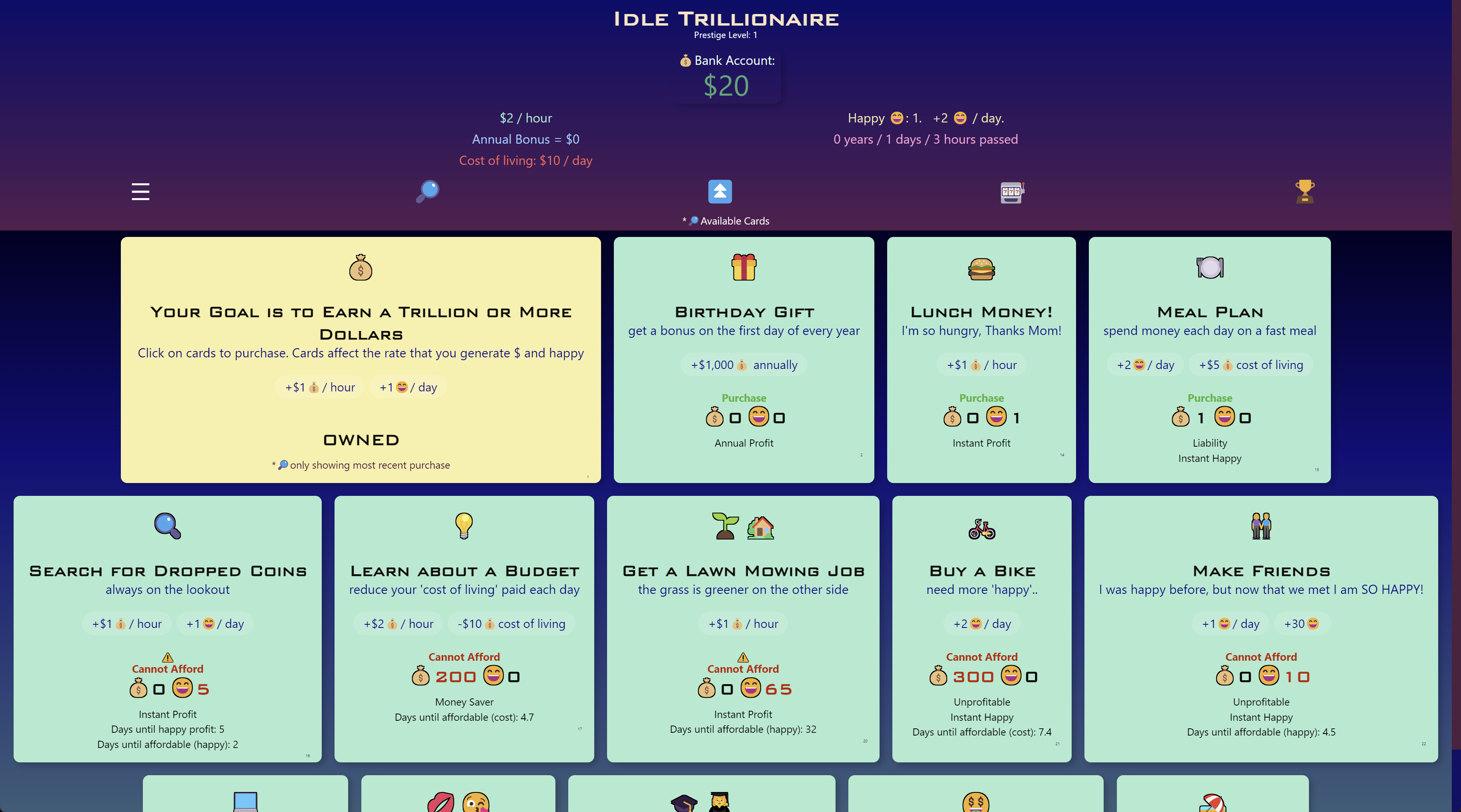 Idle Trillionaire Screenshots · SteamDB
