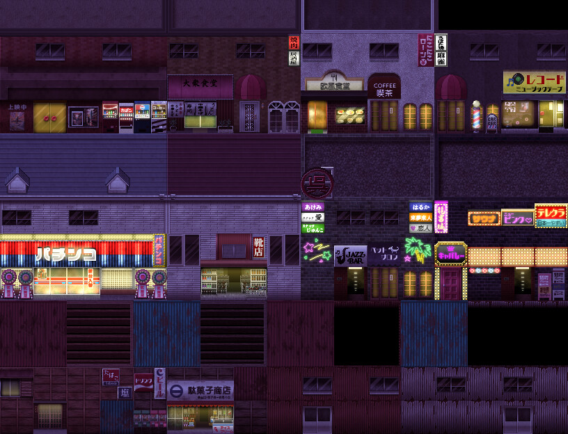 RPG Maker MZ - SERIALGAMES Living Good City Tileset - 80's Scene SET on ...