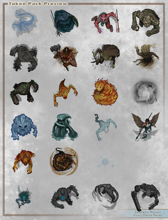 Steam：Fantasy Grounds - Top Down Tokens - Elementals
