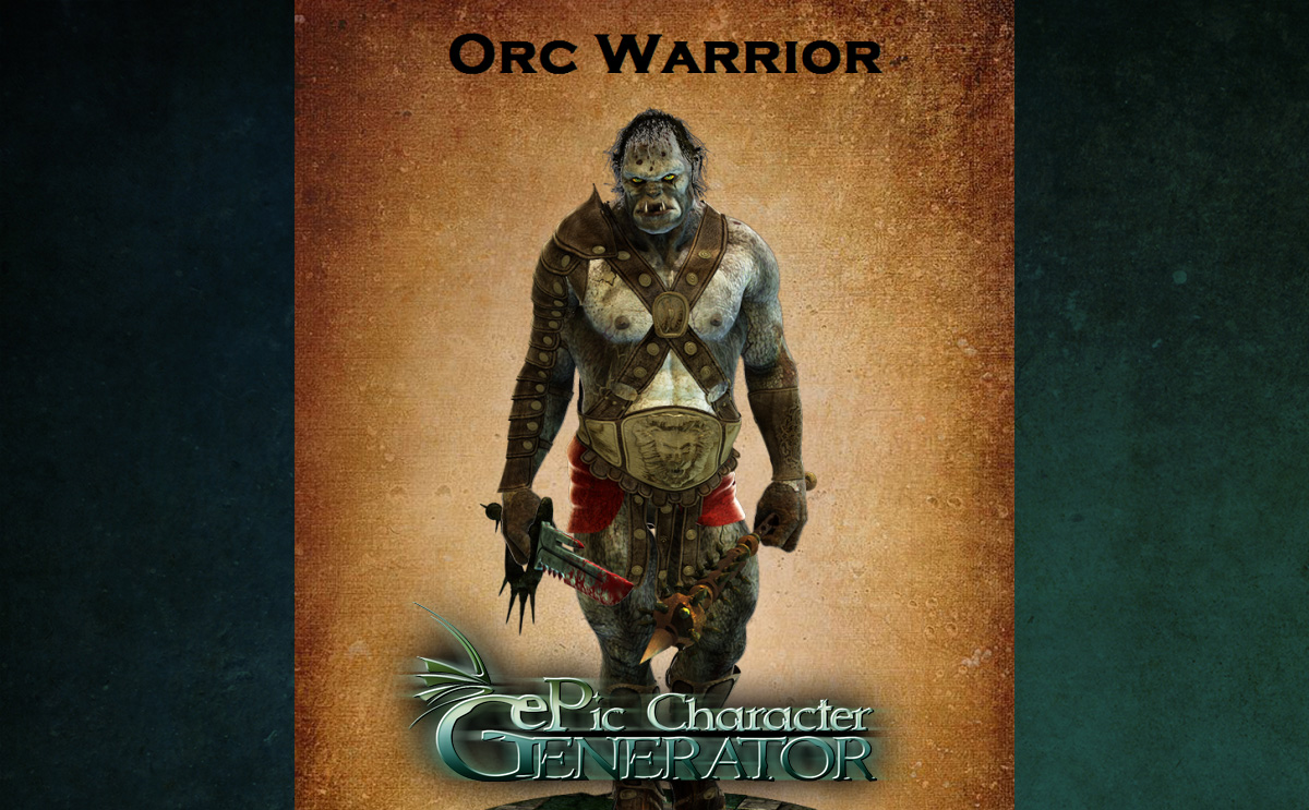 ePic Character Generator - Season #1: Ork Male on Steam