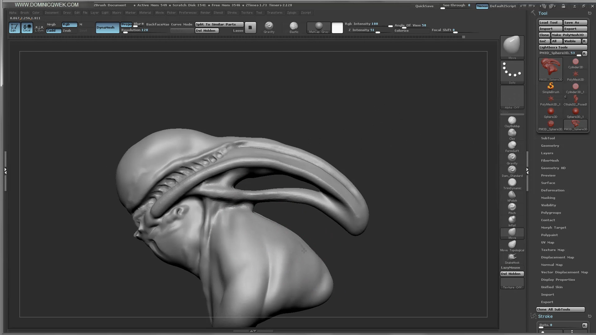 Steam 上的 Sculpting and Rendering a Biomech Creature Bust