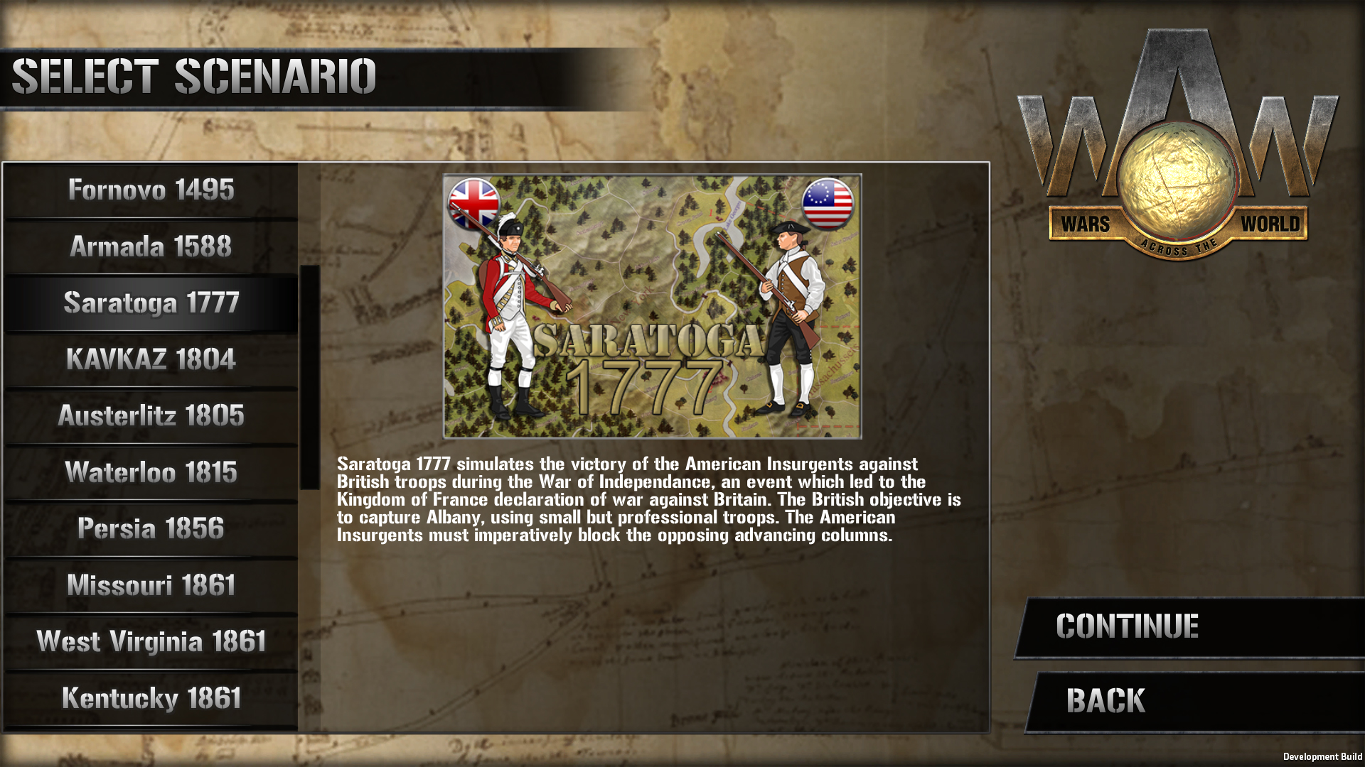 Wars Across the World: Saratoga 1777 on Steam