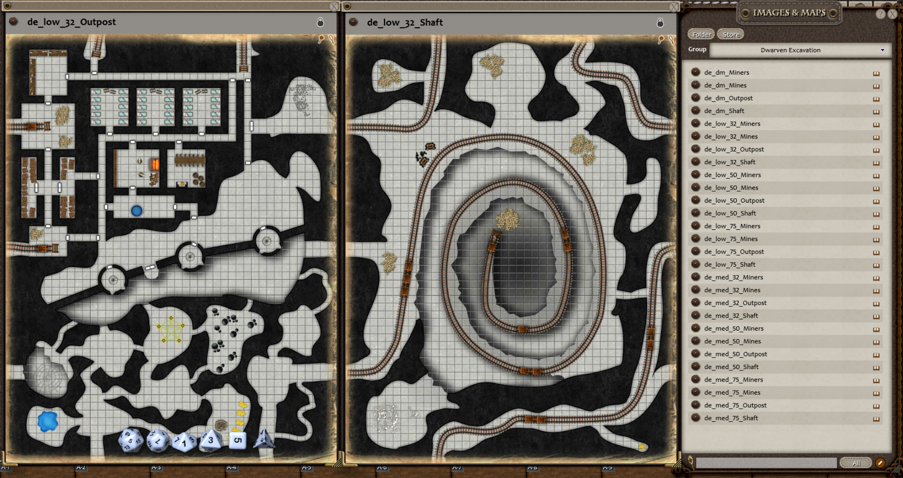 Fantasy Grounds - 0one's Colorprints #7: Dwarven Excavation (Map Pack ...