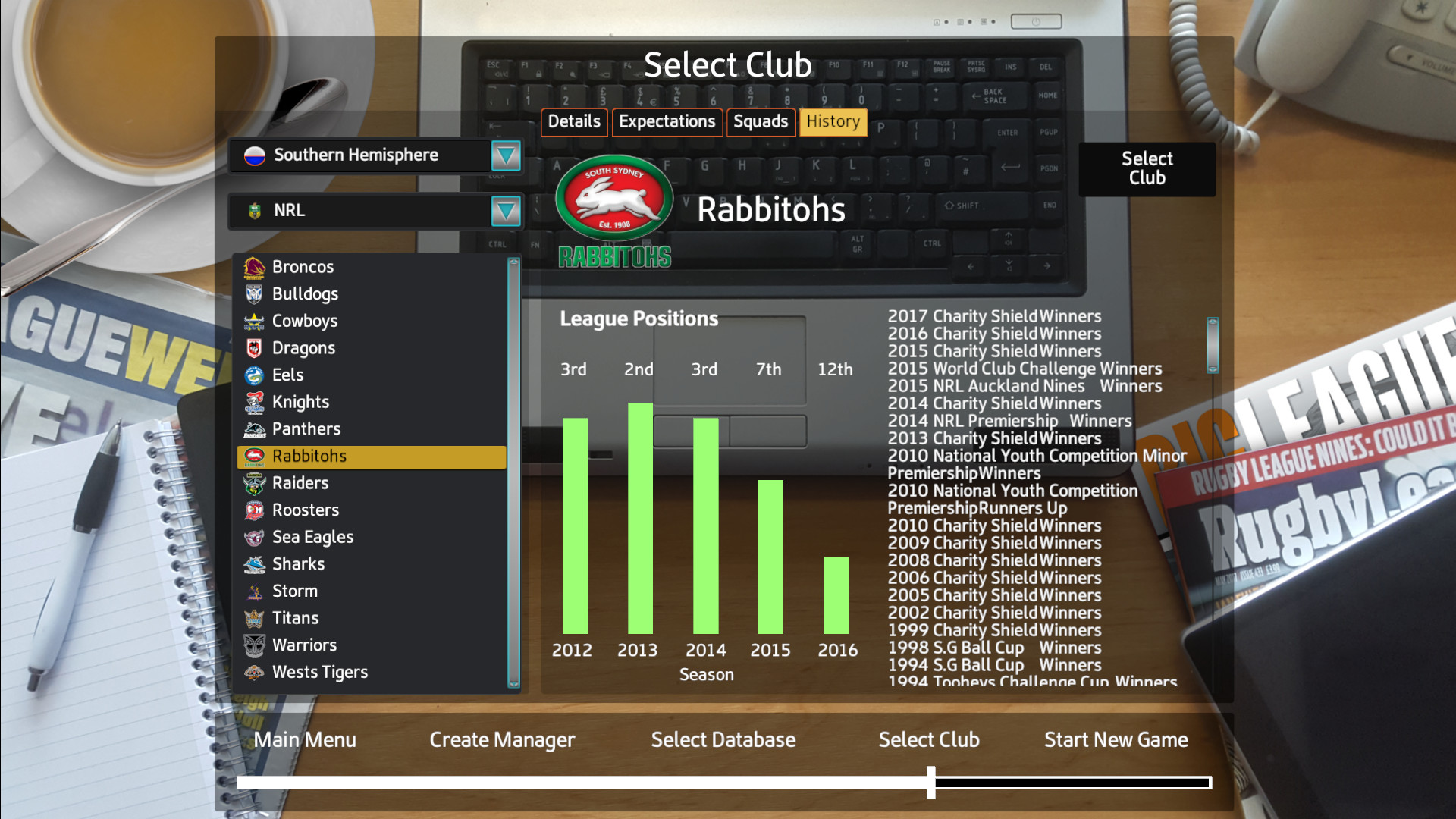 Rugby League Team Manager 2018 on Steam