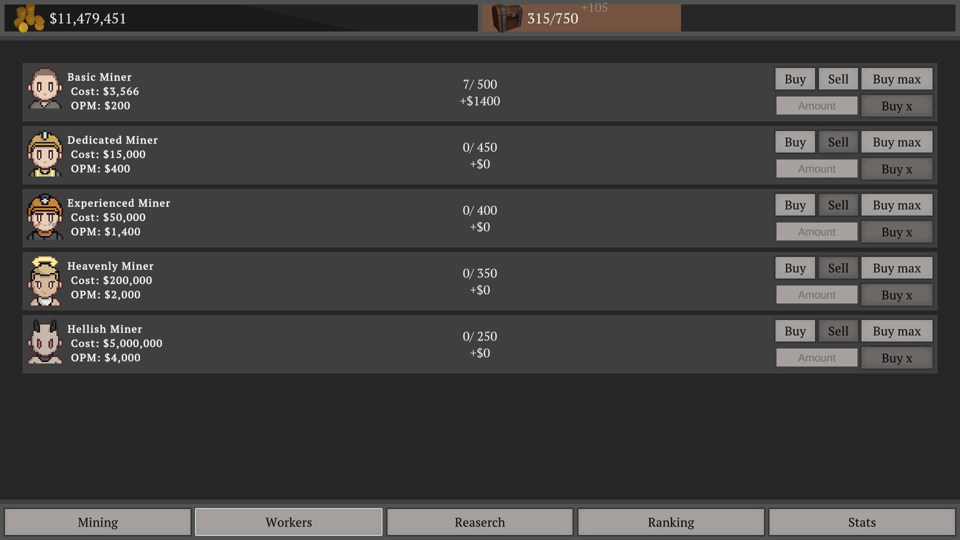 A Mining Game on Steam