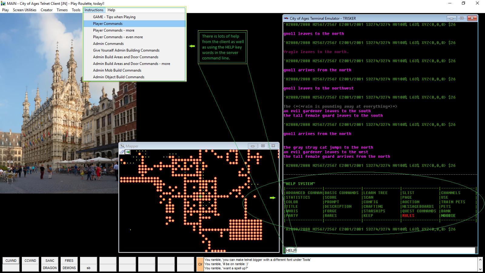 City of Ages: Picture Supportive Text MUD (server and client included ...