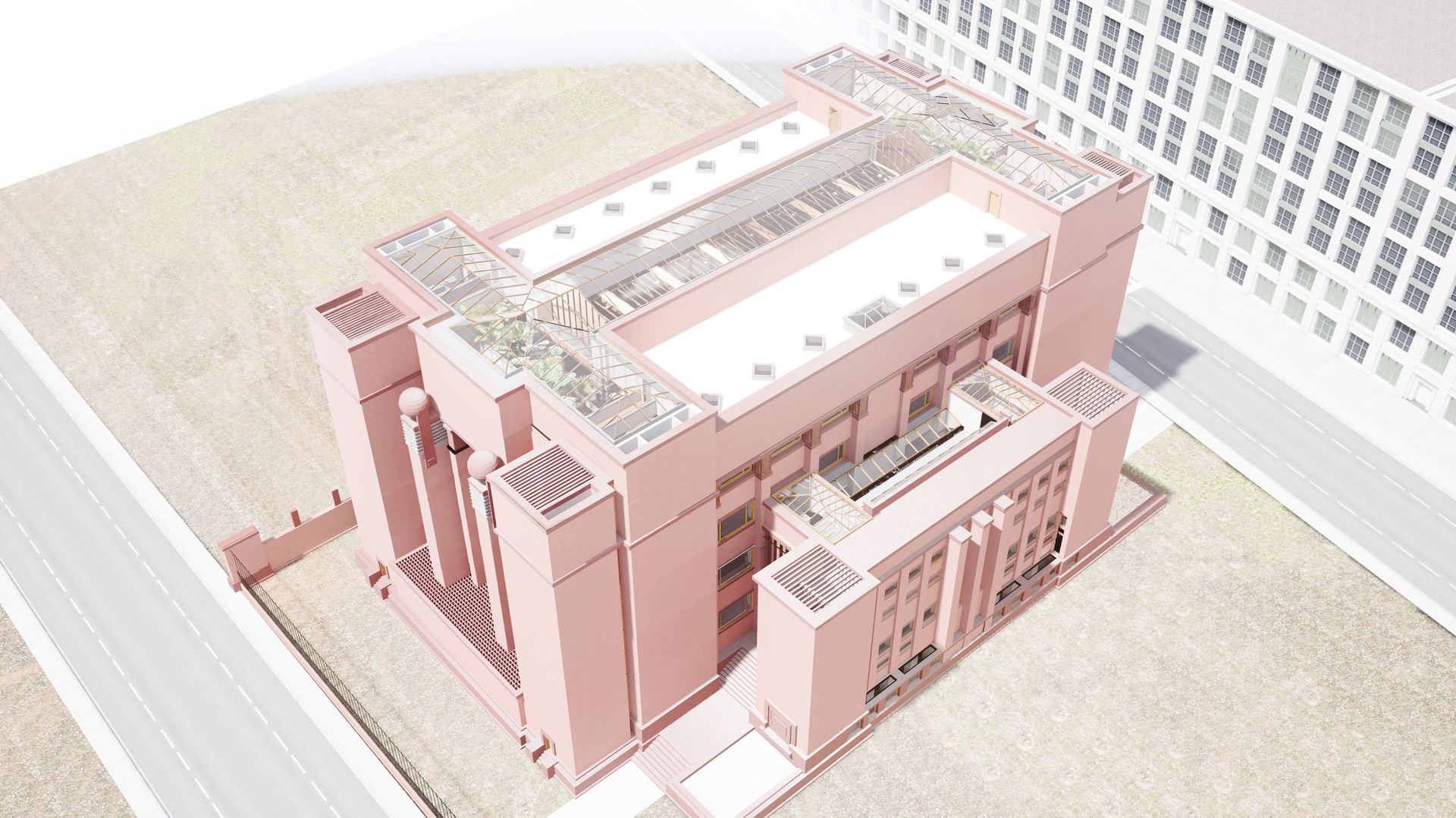 Steam - Larkin building by Frank Lloyd Wright