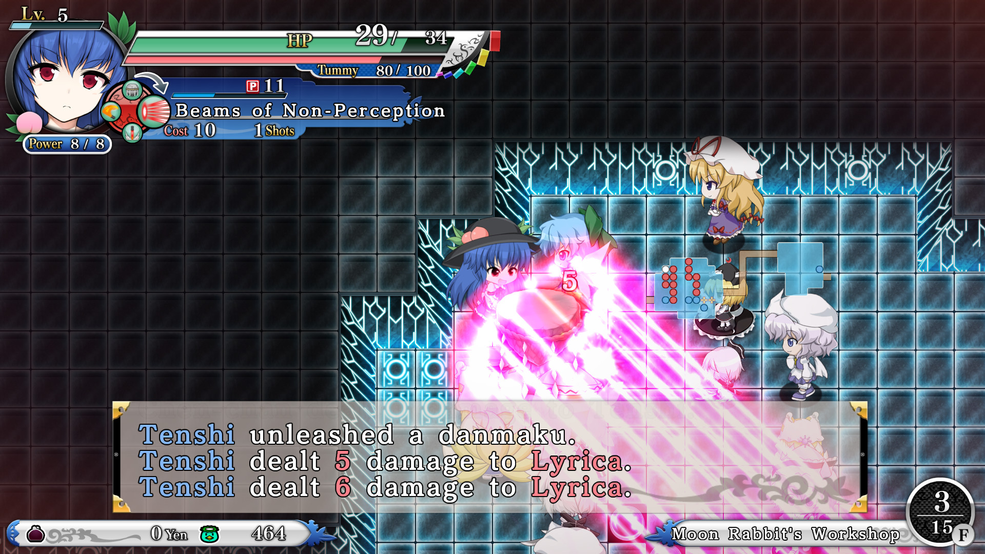 Player & Partner character "Tenshi Hinanawi" (Touhou Genso Wanderer ...