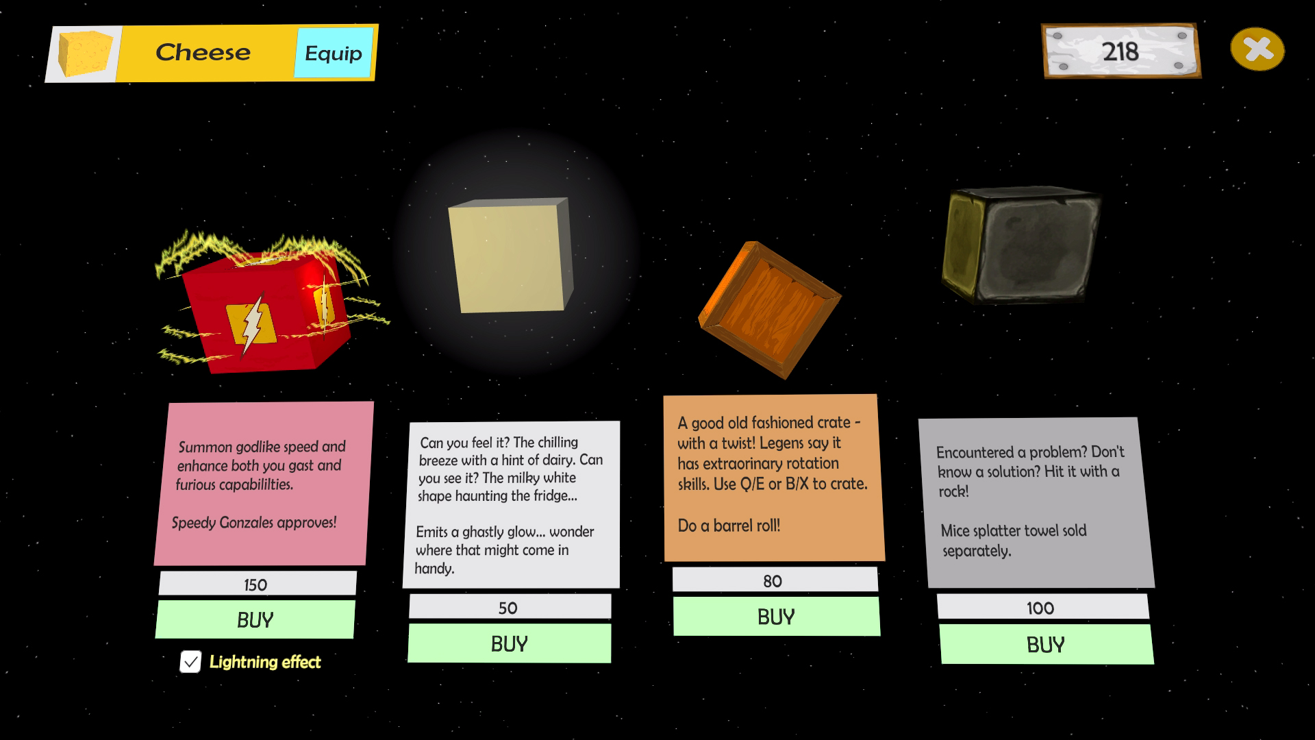 A Cheesy Game on Steam