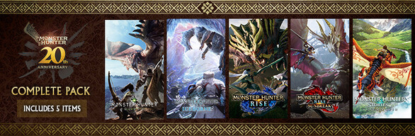 MONSTER HUNTER 20TH ANNIVERSARY COMPLETE PACK · BundleID: 39039 · SteamDB